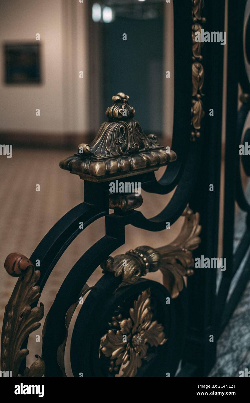 Closeup shot metal staircase hi-res stock photography and images - Alamy