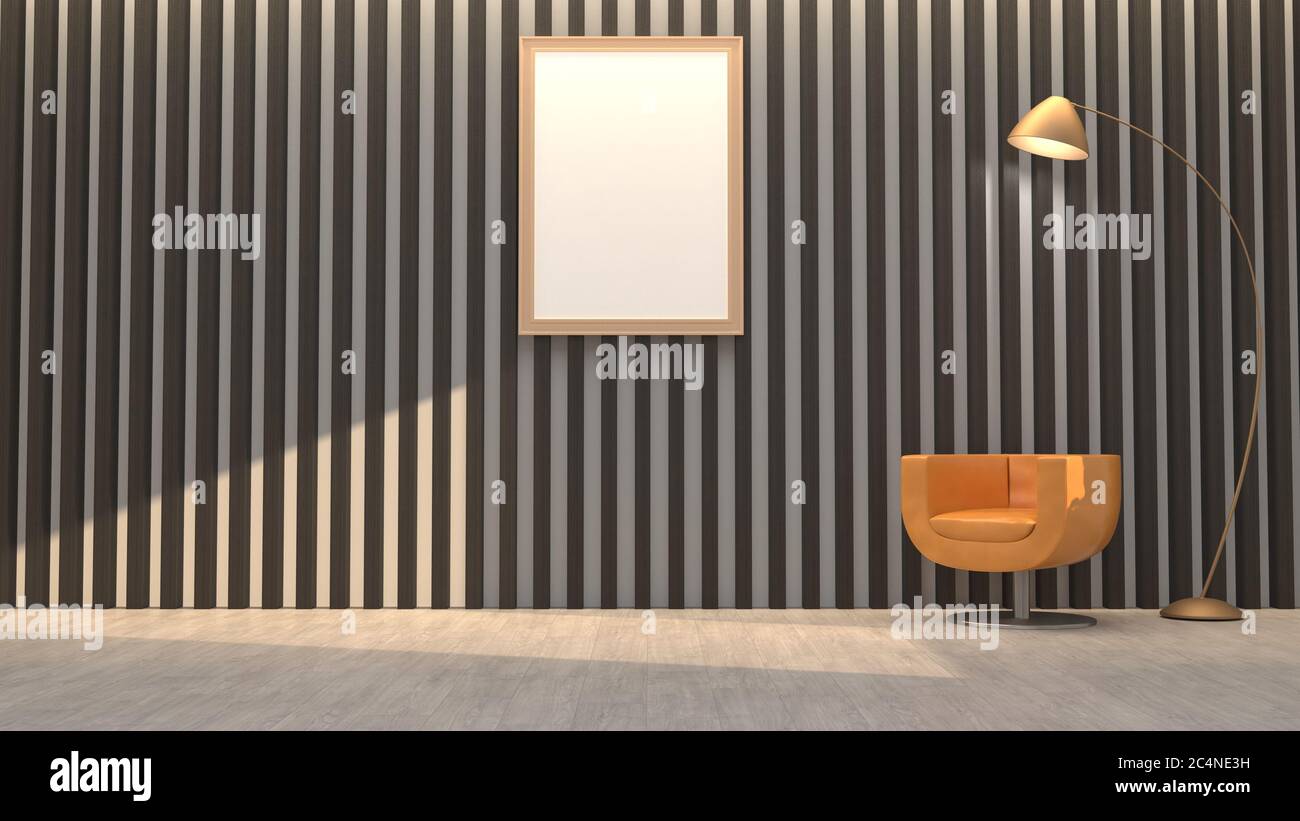 interior design. Living room. picture frame. copy space for text ...