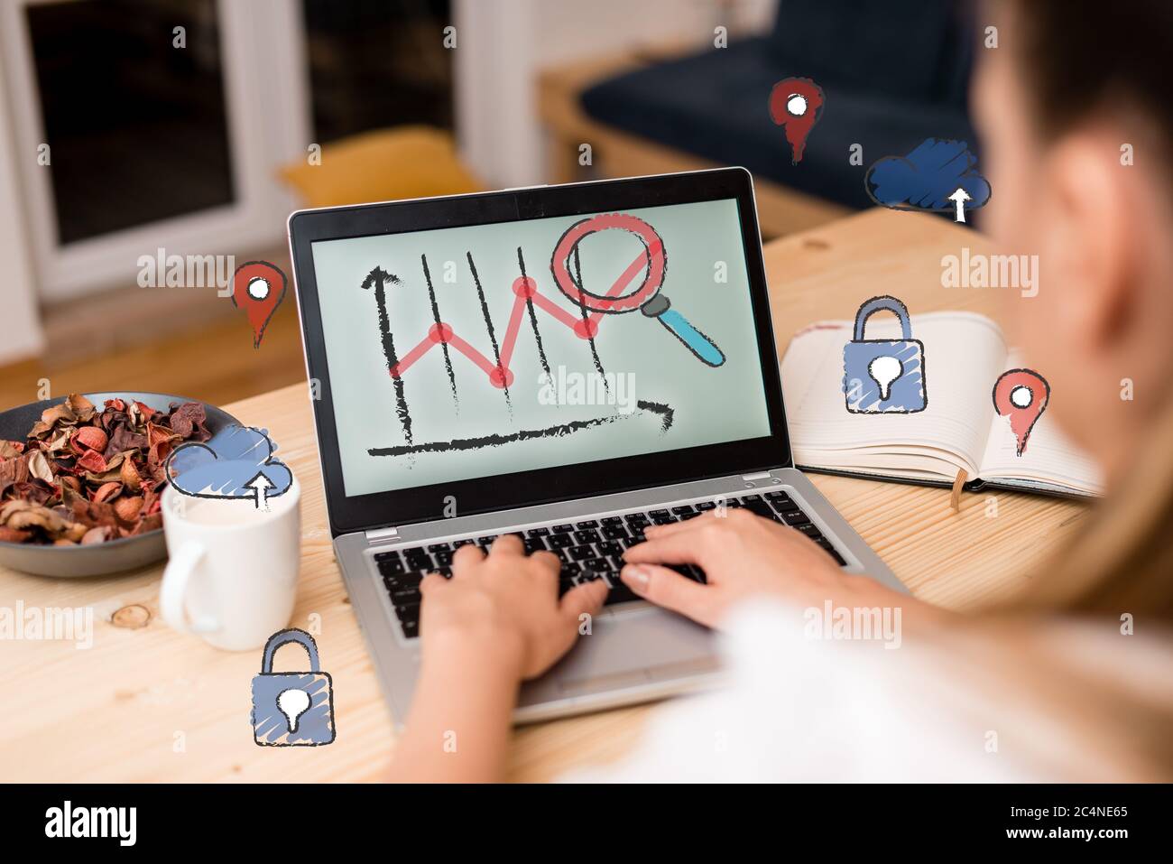 Free Sketch Of Digital Technology Information With Infographic Element ...