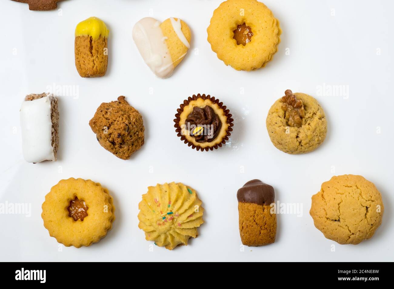 Different kind of cookies isolated on a white background Stock Photo ...