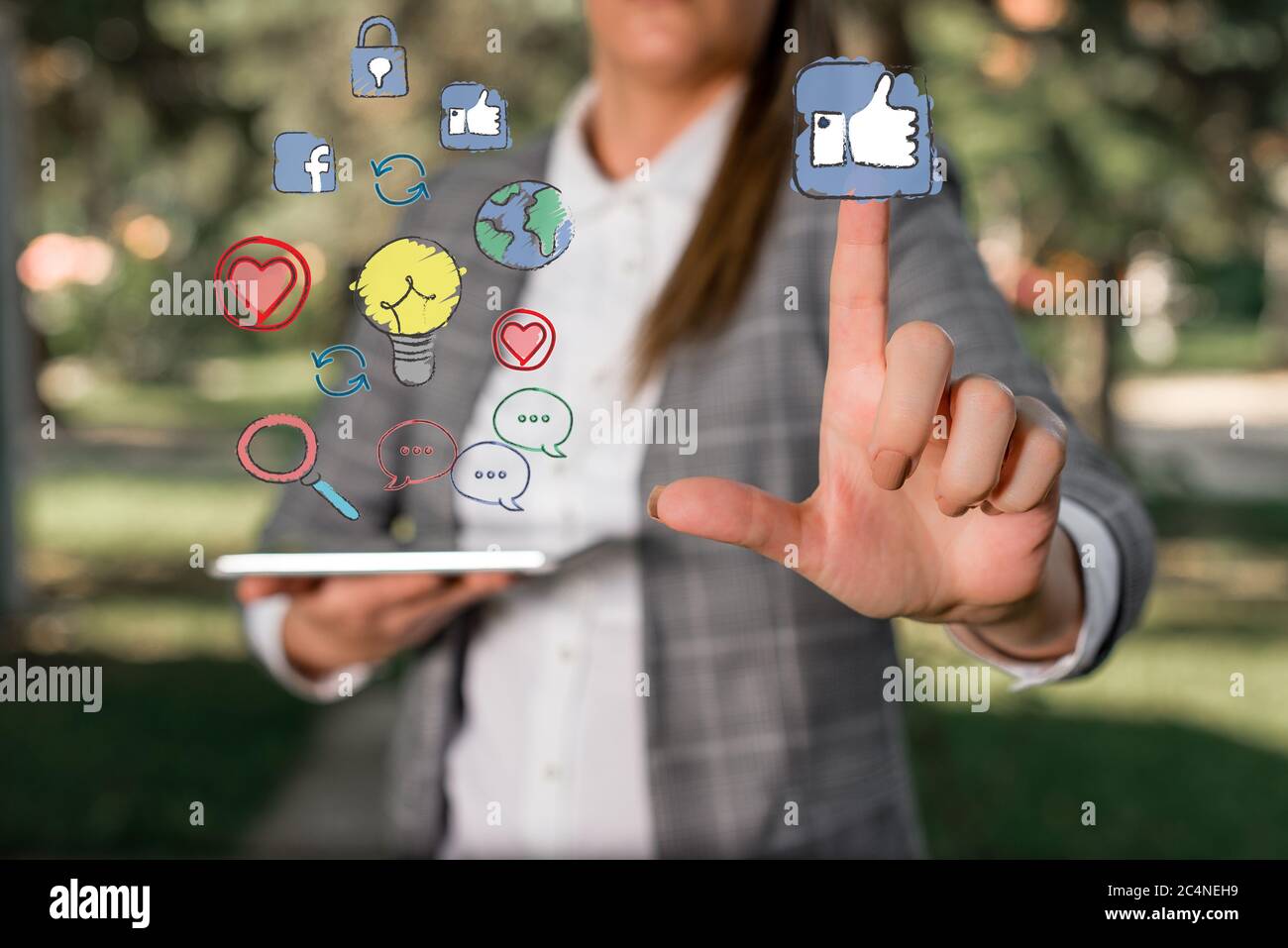 Free Sketch Of Digital Technology Information With Infographic Element ...