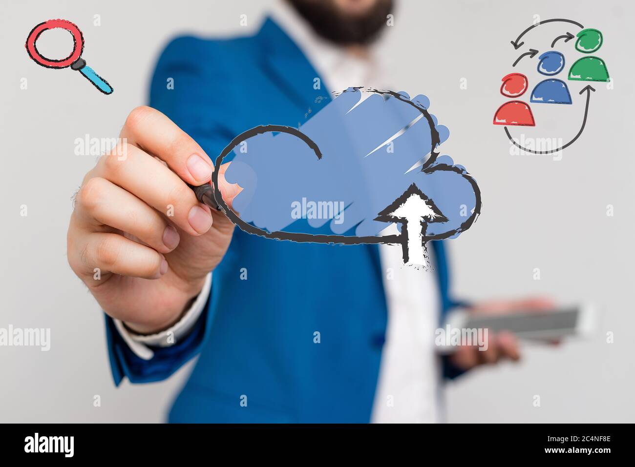 Free Sketch Of Digital Technology Information With Infographic Element ...