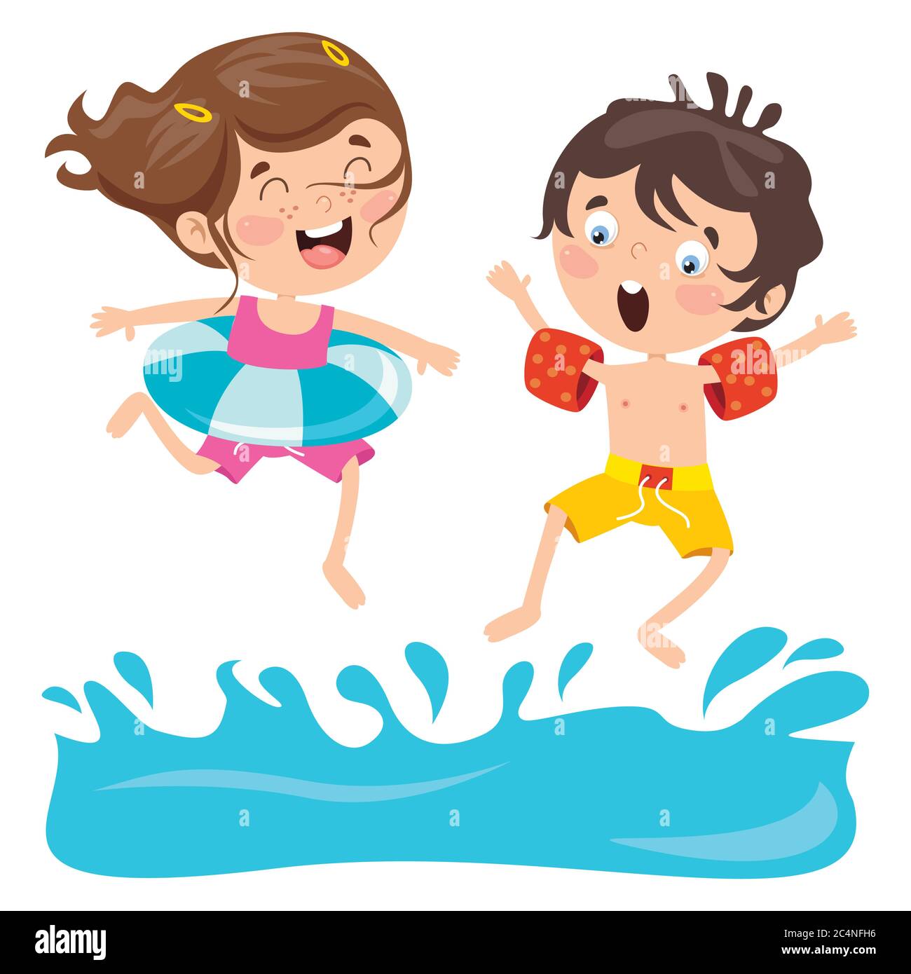 Child jump sea Stock Vector Images - Alamy