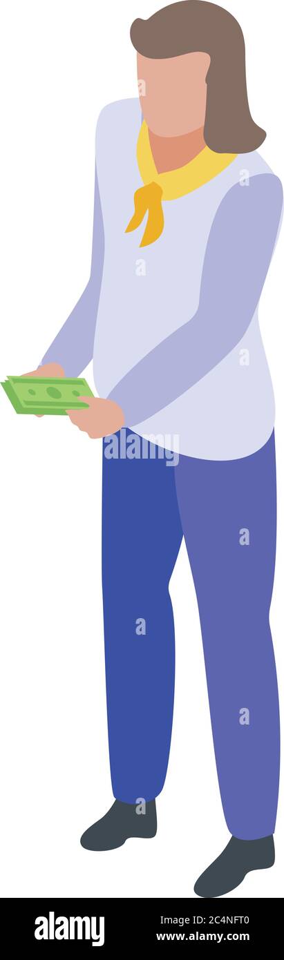 Bank teller icon. Isometric of bank teller vector icon for web design ...