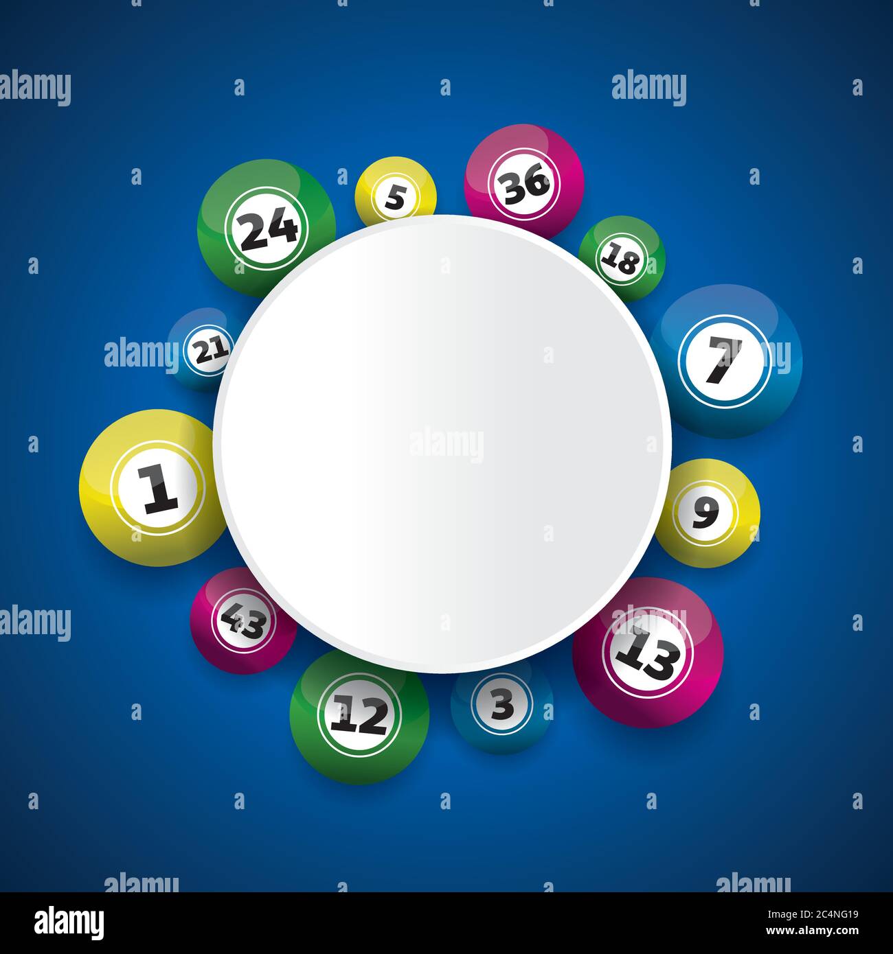 Bingo lottery balls and bingo cards concept vector illustration Stock ...