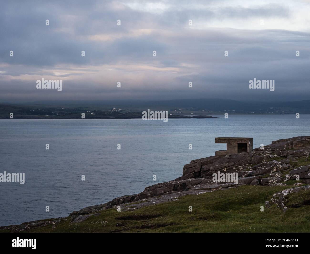 Remains of the WW2 naval gun emplacements at the mouth of Loch Ewe ...