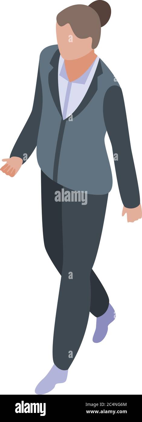 Business woman icon. Isometric of business woman vector icon for web ...