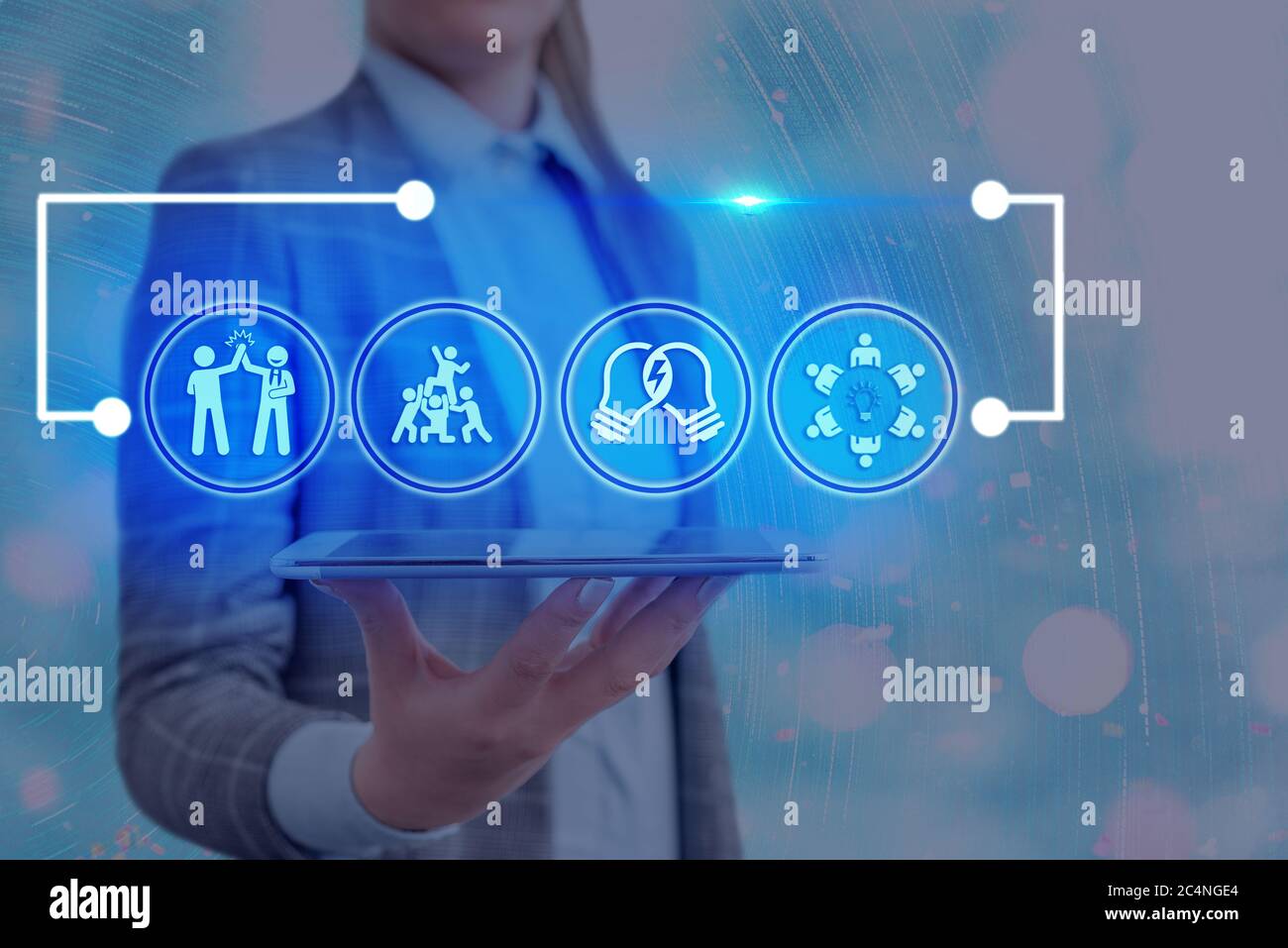 Information Digital Technology Network Connection Infographic Elements ...