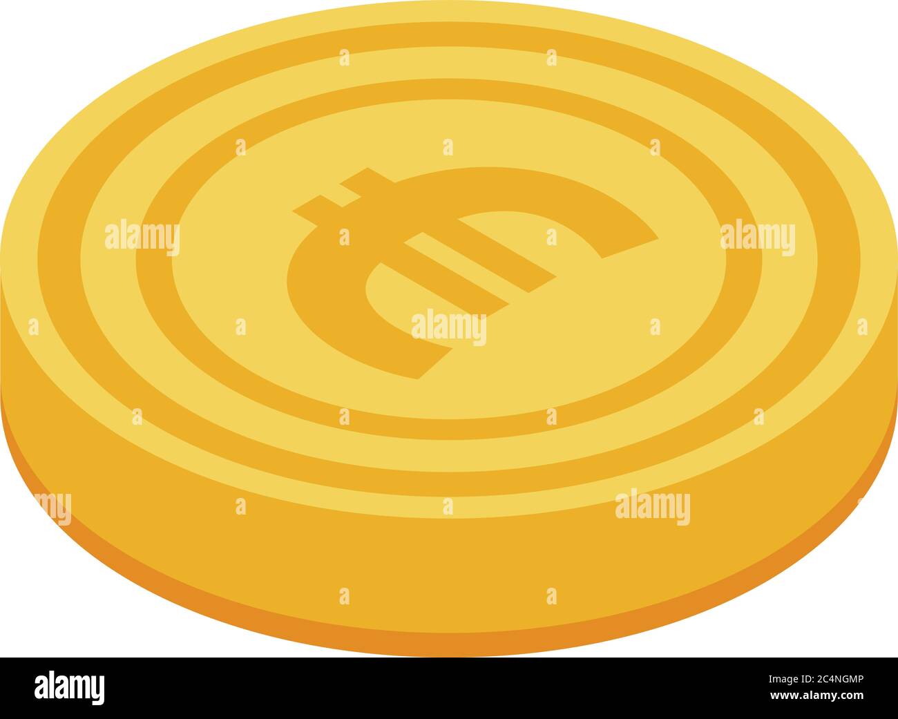 Euro gold coin icon, isometric style Stock Vector Image & Art - Alamy