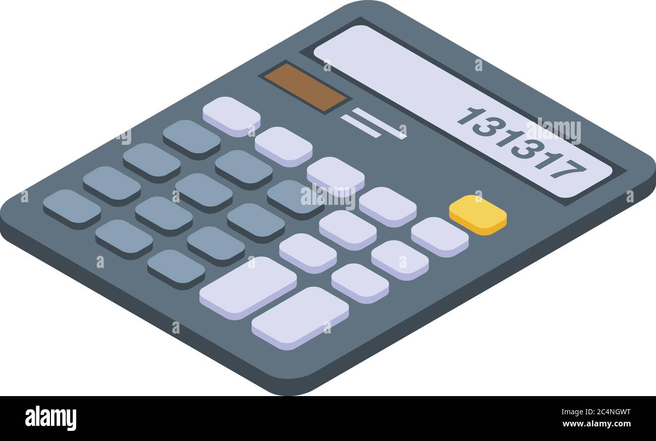 Calculator icon symbol 3d style Cut Out Stock Images & Pictures - Alamy