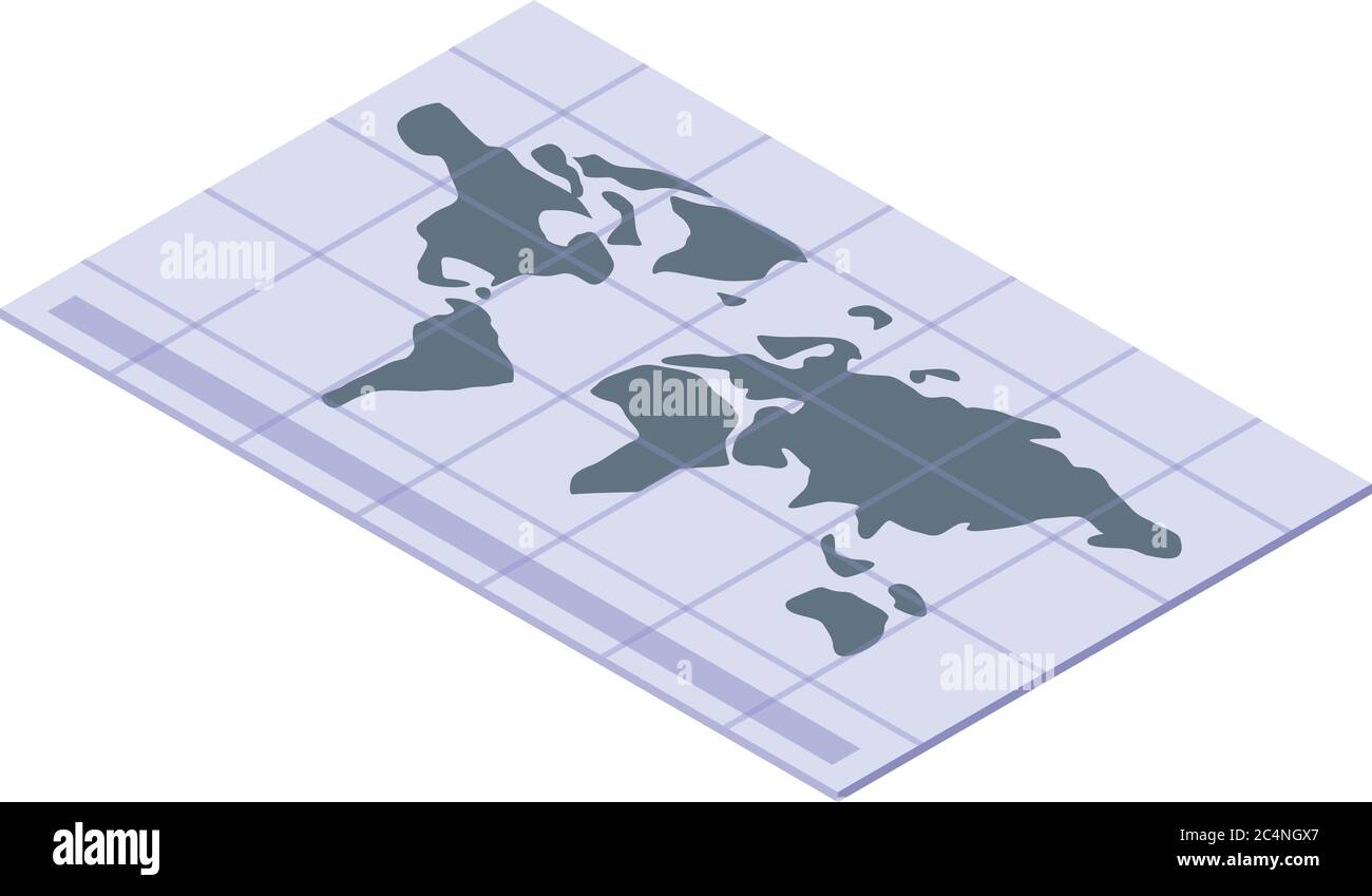 World map icon, isometric style Stock Vector Image & Art - Alamy