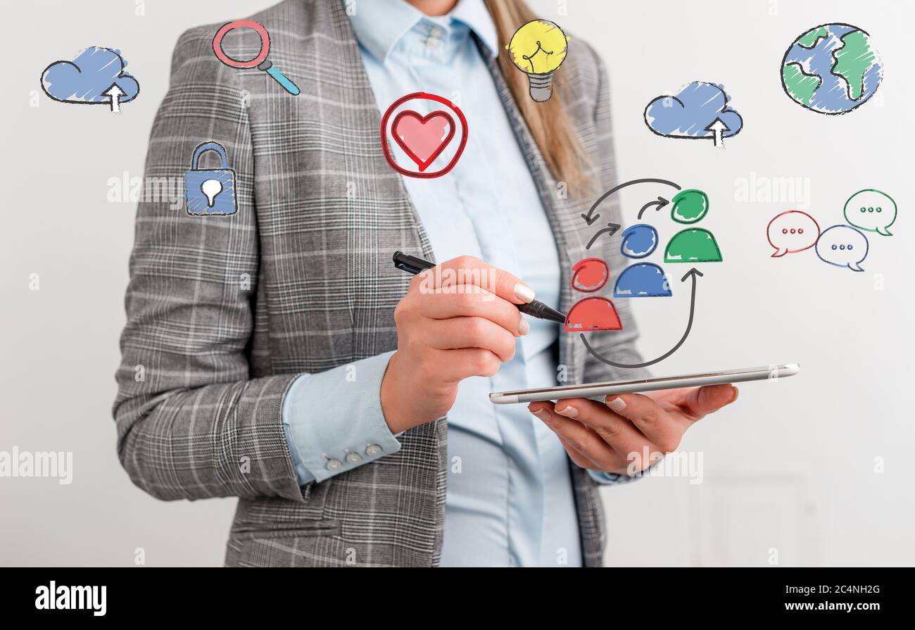 Free Sketch Of Digital Technology Information With Infographic Element ...