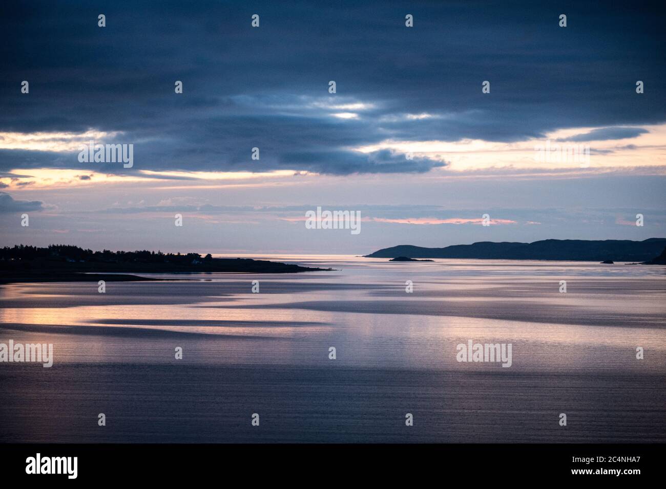 Sunset across Loch Ewe from the southern side, by the B8057, Wester ...
