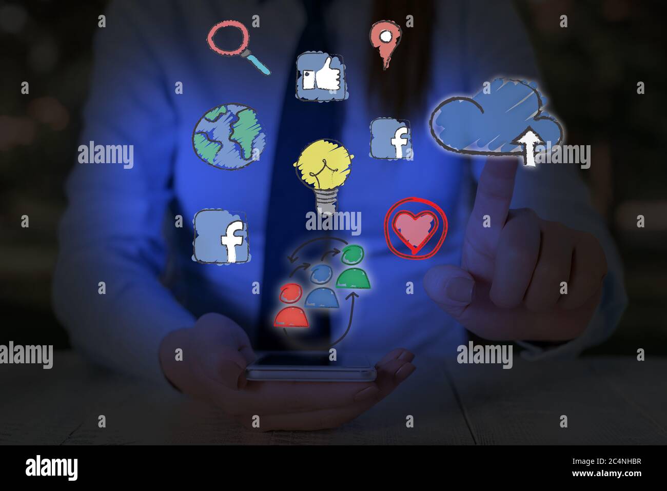 Free Sketch Of Digital Technology Information With Infographic Element ...
