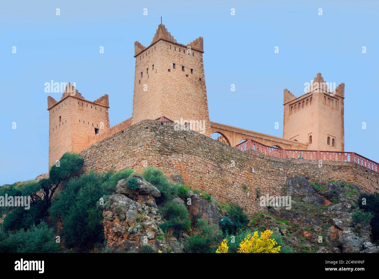 Morocco, medieval fortress in Beni Mellal named Kasbah Ras el-Ain aka ...