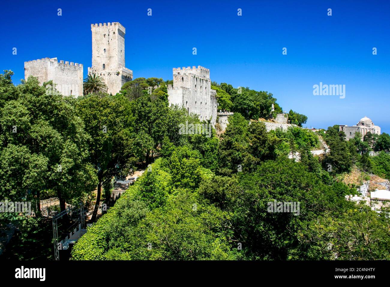 Il castello di Venere in Erice (Sicily / Italy Stock Photo - Alamy