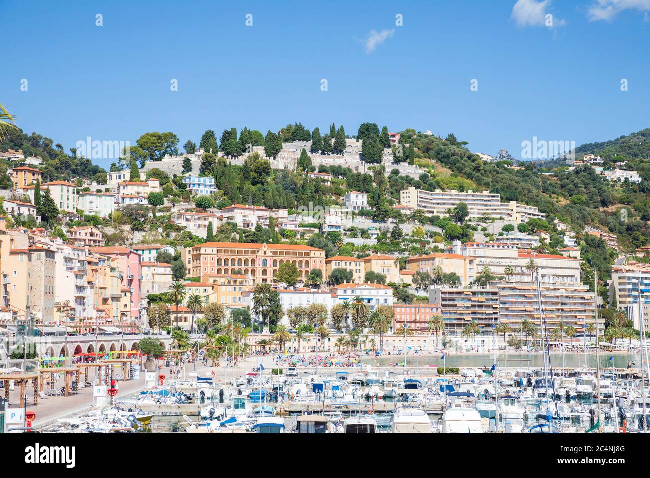 The Old Port of Menton / Vieux Port De Menton, Menton, France Stock ...