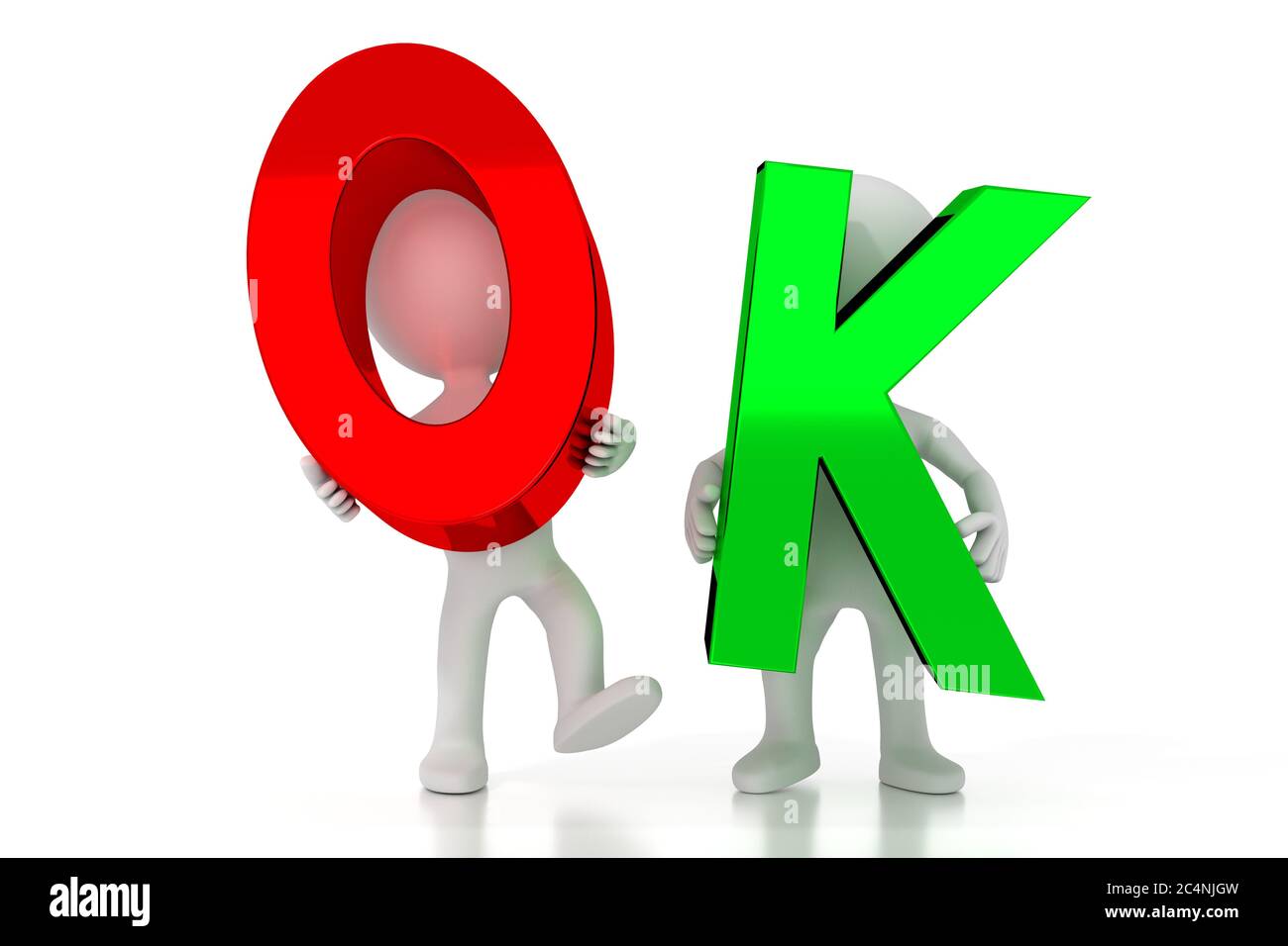 OK - colorful letters - 3D illustration Stock Photo - Alamy