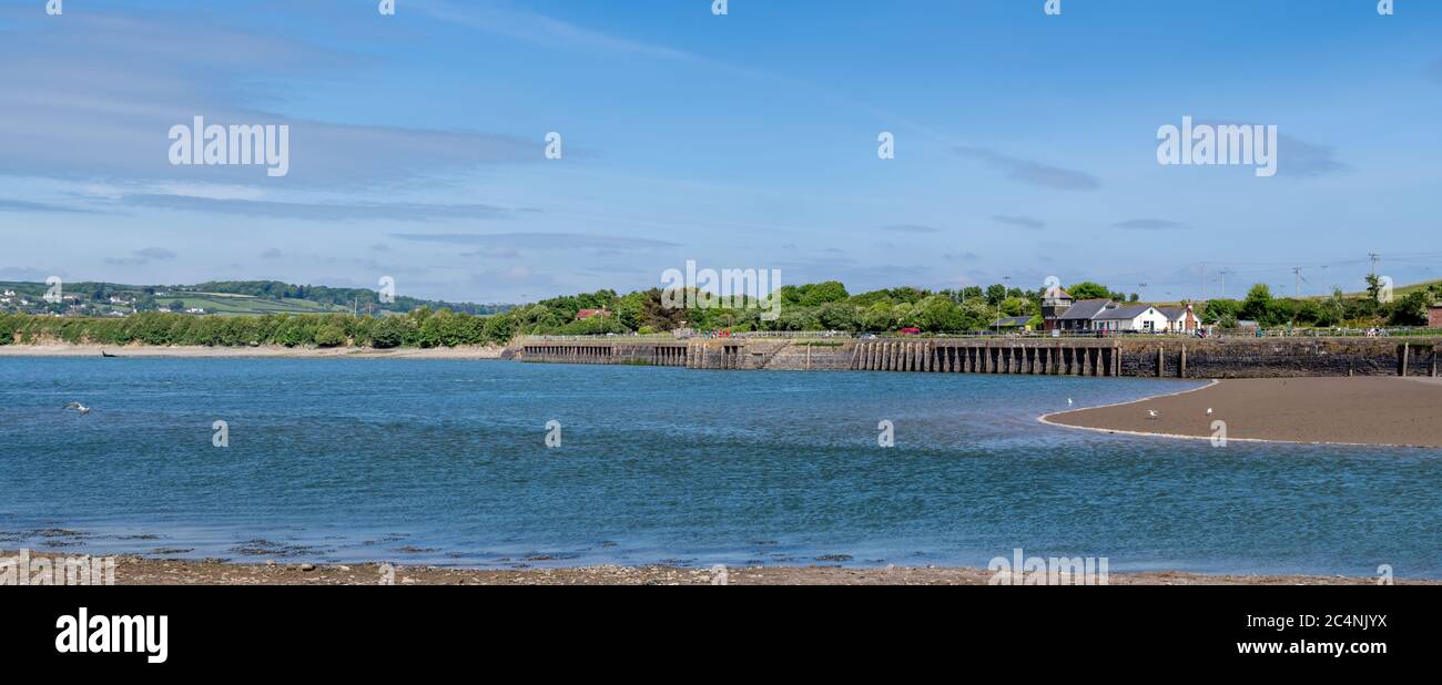 FREMINGTON QUAY, DEVON, UK - MAY 18 2020: Large panorama view on the ...
