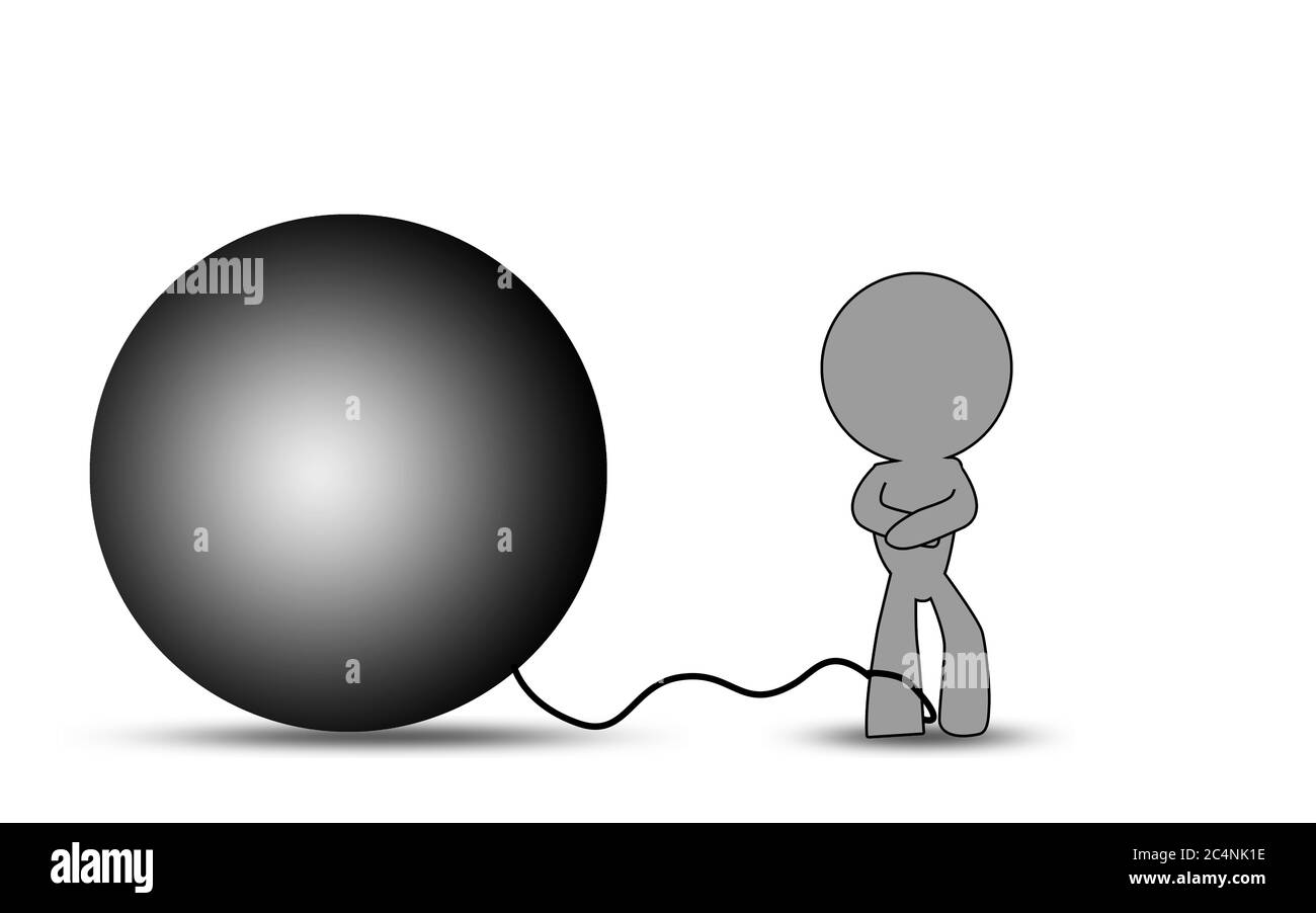 Ball and chain leg Cut Out Stock Images & Pictures - Alamy