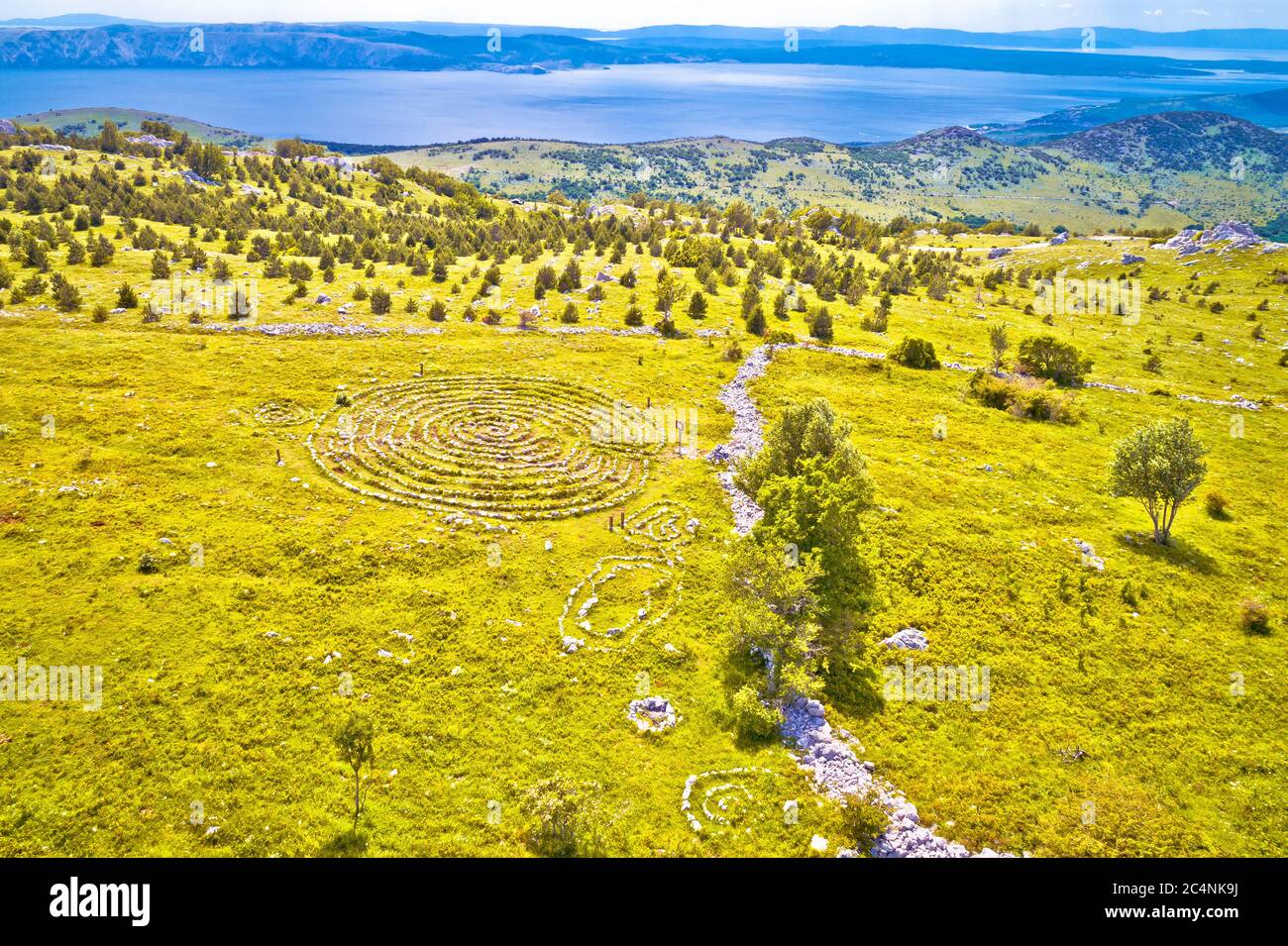 Celestial Labyrinths stone mazes high in mountains above Novi ...