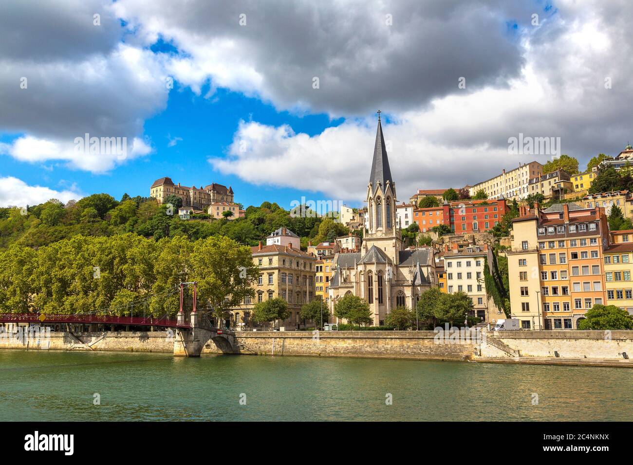 Cityscape of Lyon, France in a beautiful summer day Stock Photo - Alamy