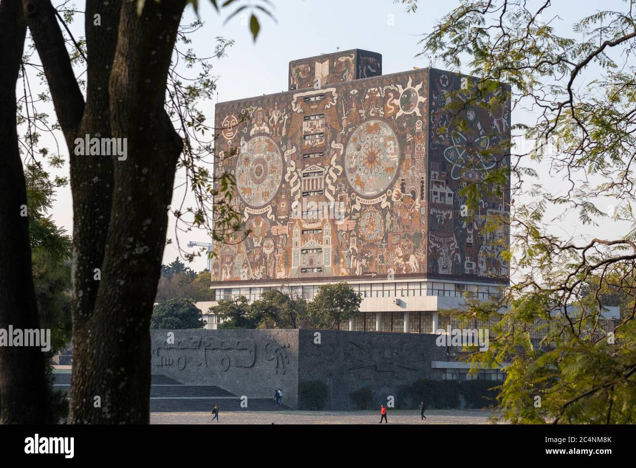 MEXICO CITY, MEXICO - Jan 08, 2020: The Central Library of the National ...