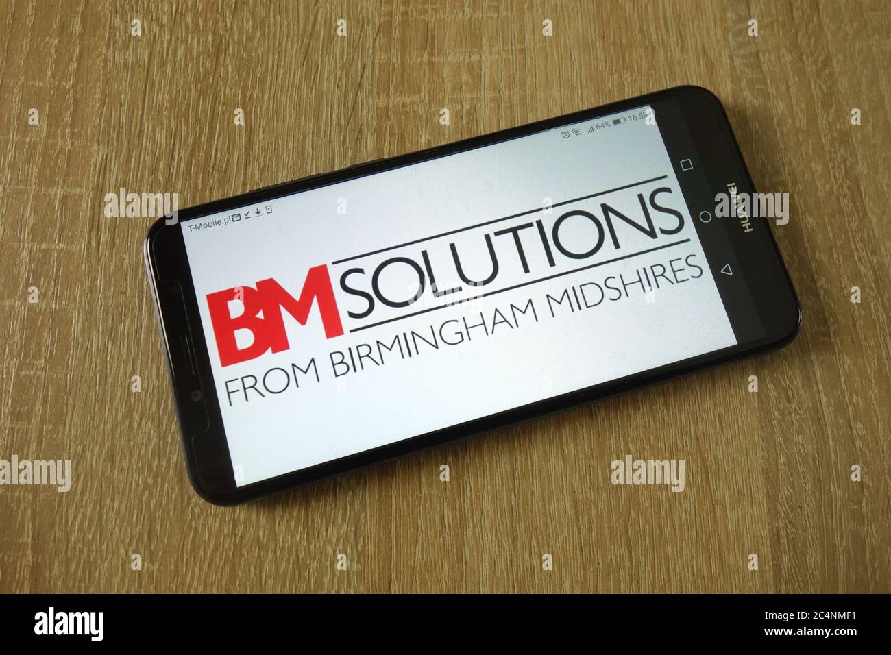 BM Solutions from Birmingham Midshires logo displayed on smartphone ...