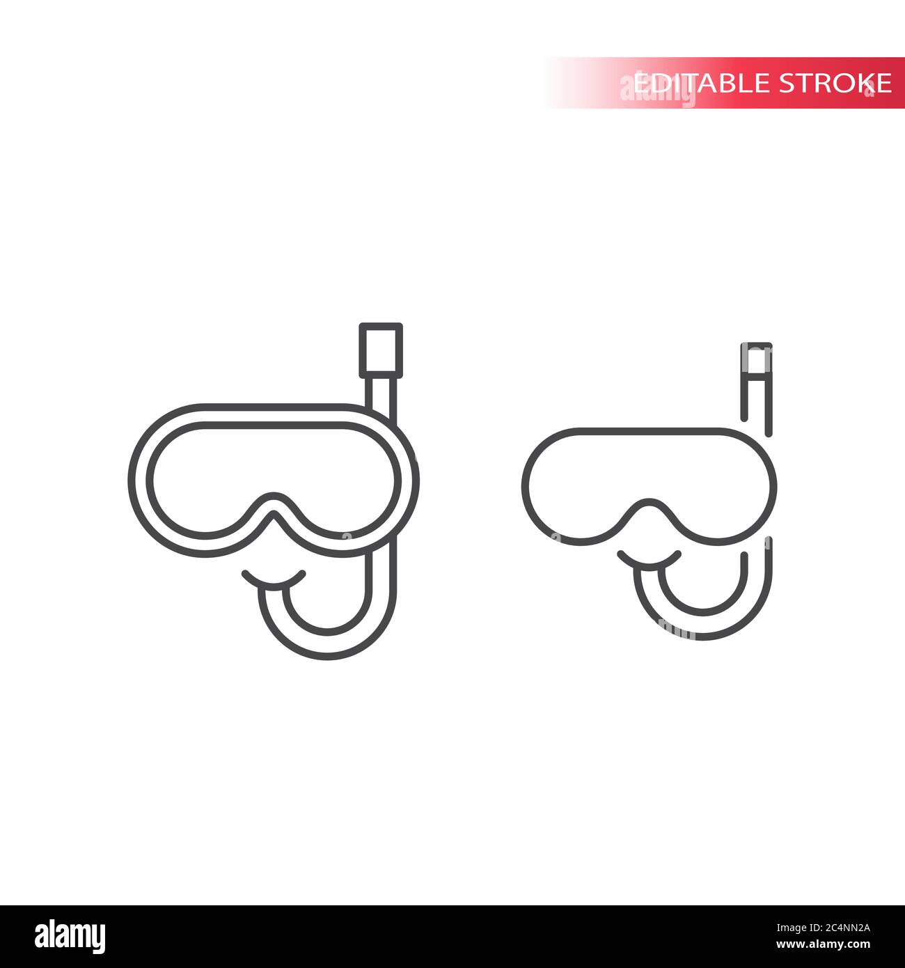 Scuba diving equipment, snorkel and goggles vector icons. Diving mask ... Scuba diving equipment, snorkel and goggles vector icons. Diving mask ...
