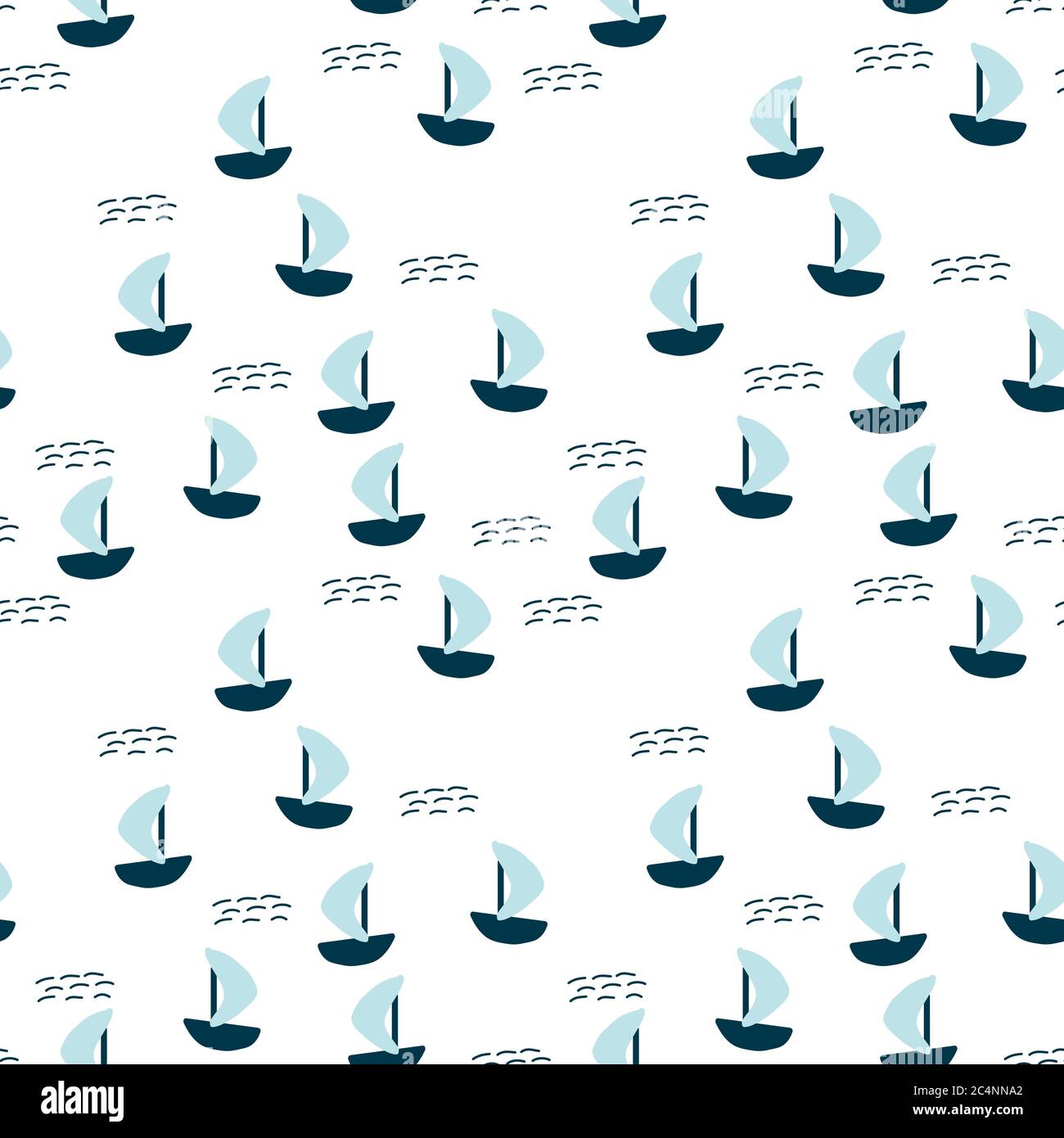 Seamless sea ornamental pattern Cut Out Stock Images & Pictures - Alamy