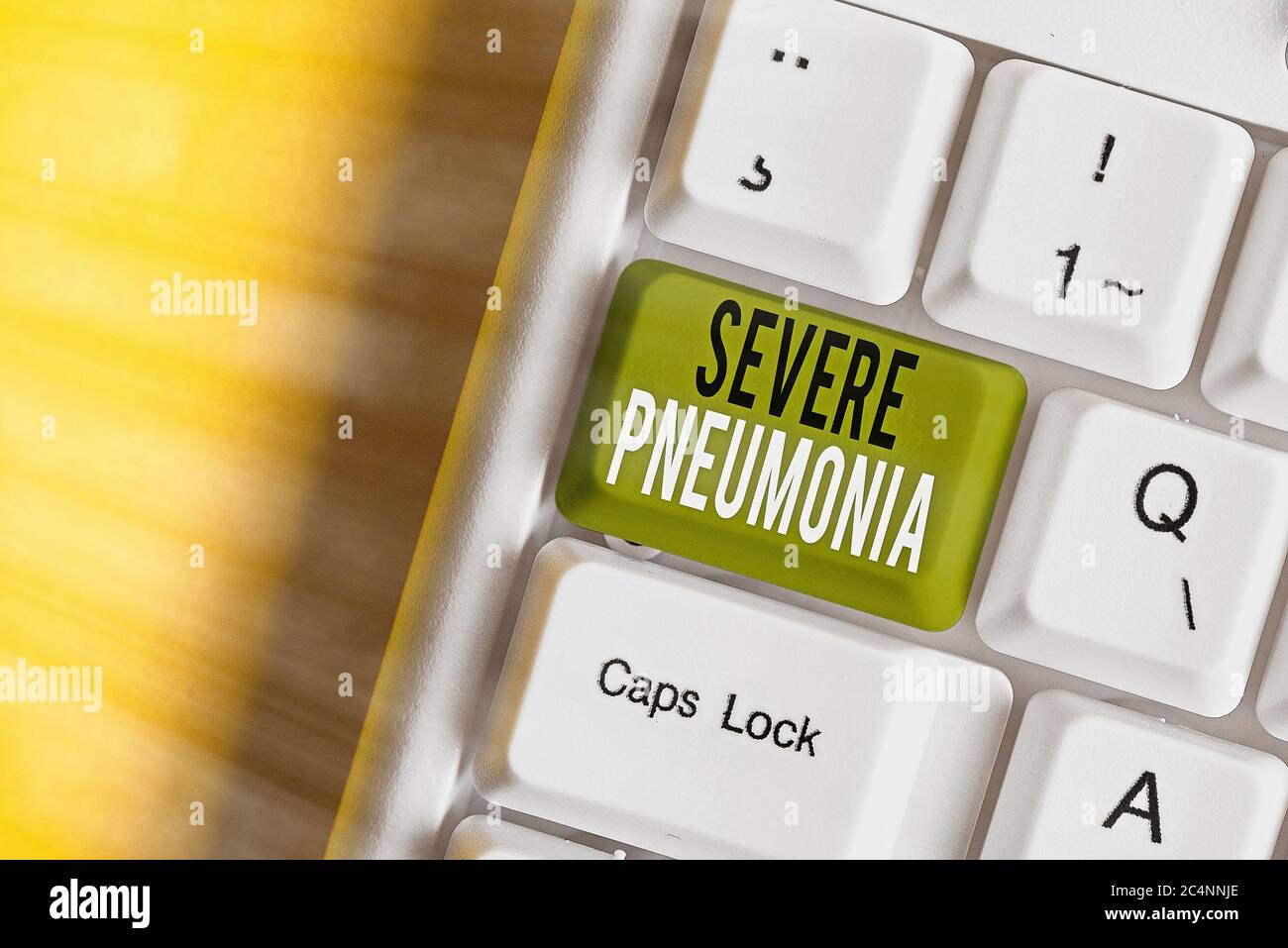 Text sign showing Severe Pneumonia. Business photo text acute disease ...