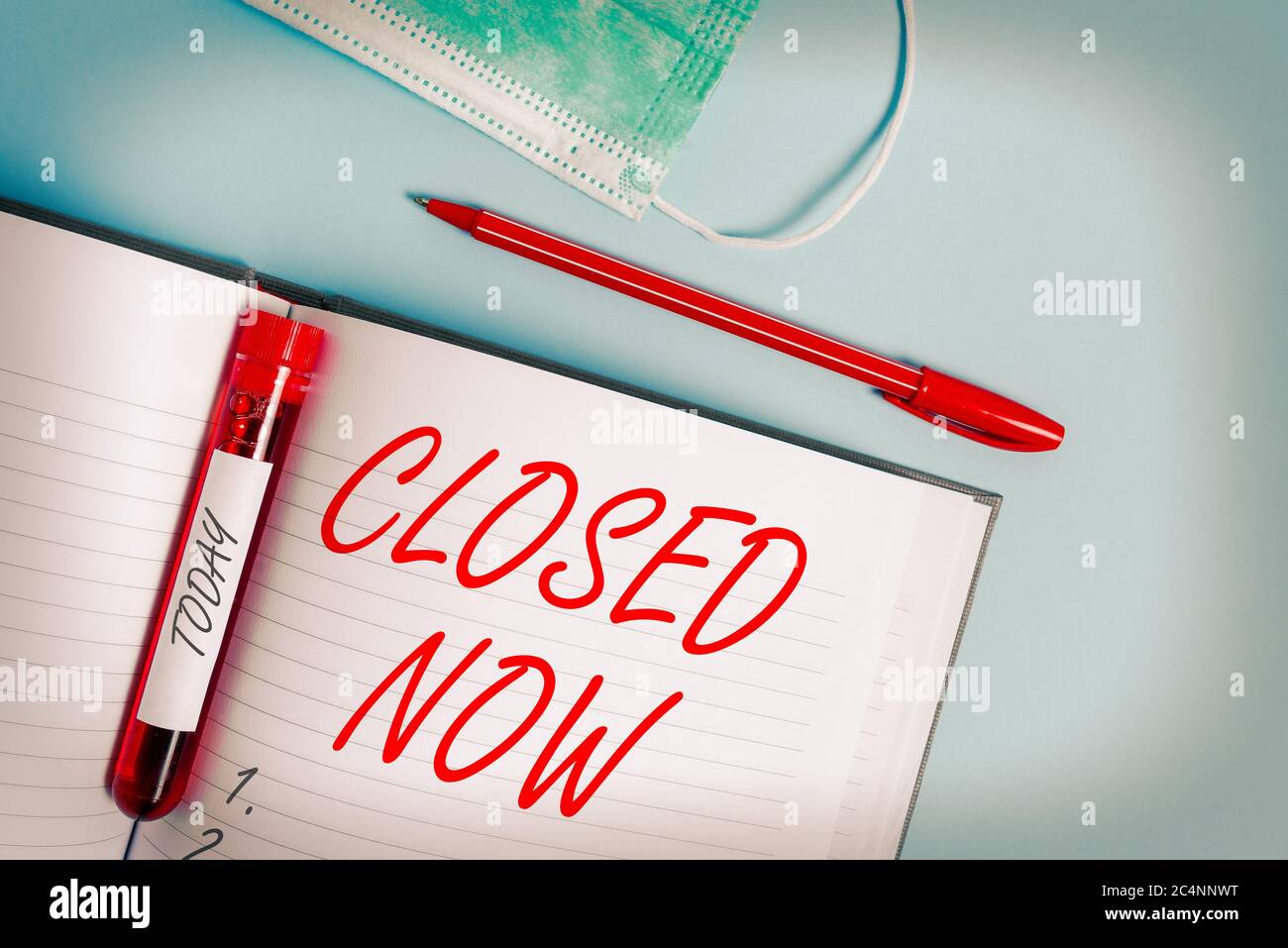 Word writing text Closed Now. Business photo showcasing of a business ...