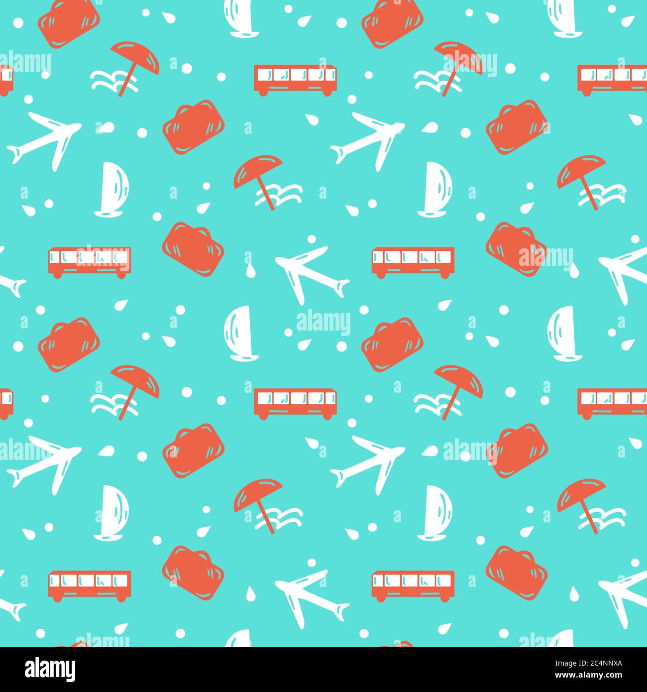 Seamless vector travel symbols pattern Stock Vector Image & Art - Alamy