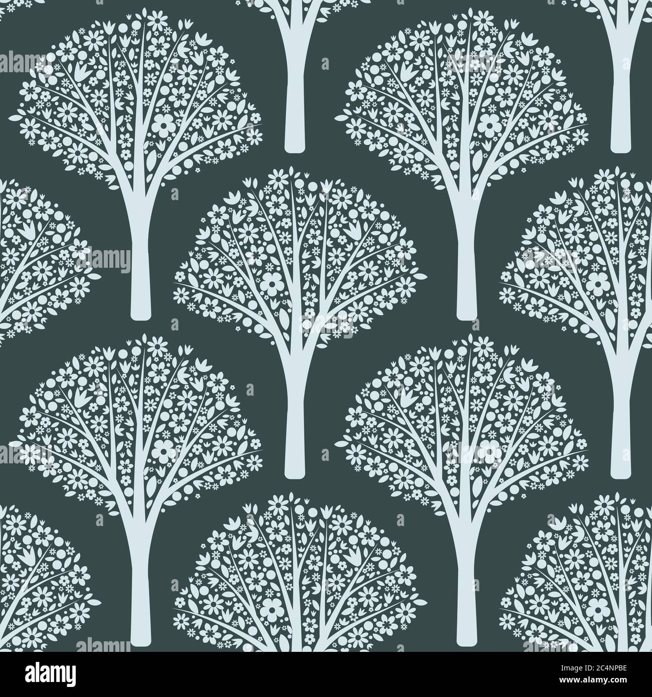 Ornamental flowering trees Stock Vector Images - Alamy