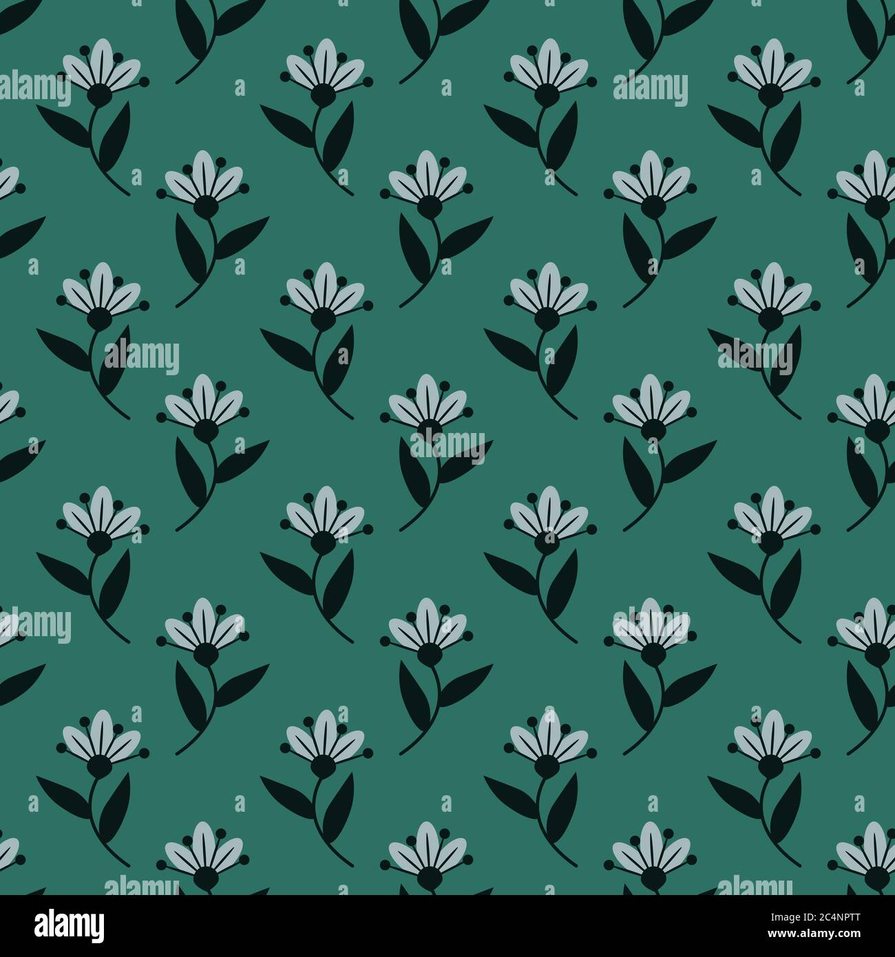 Floral pattern with white flowers Stock Vector Image & Art - Alamy