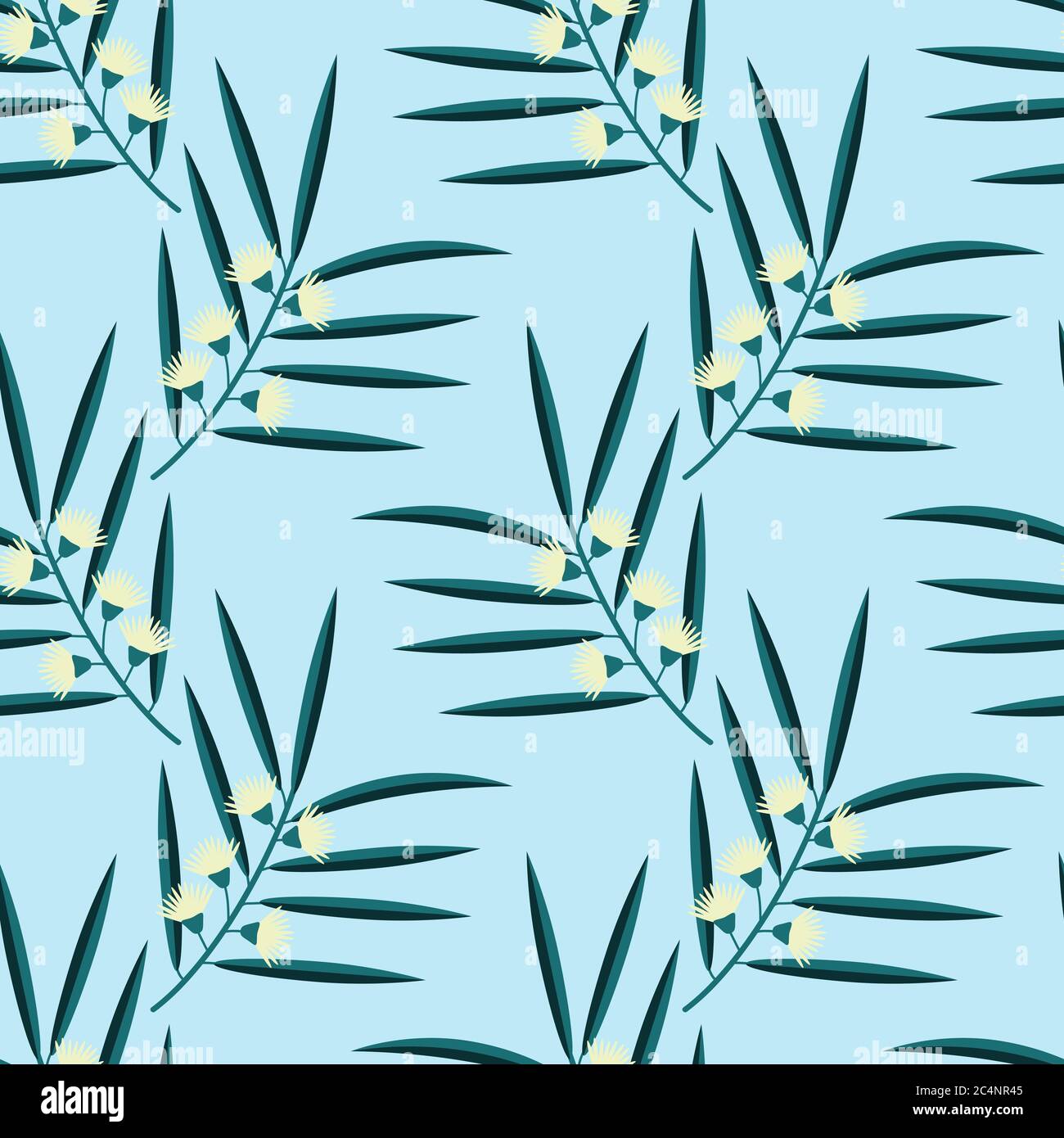 Seamless pattern with eucalyptus branches Stock Vector Image & Art - Alamy