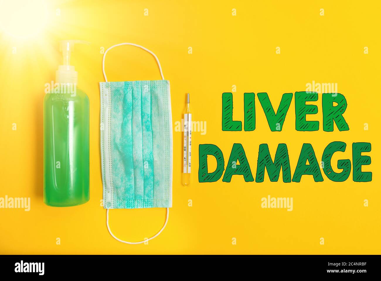 Conceptual hand writing showing Liver Damage. Concept meaning any ...