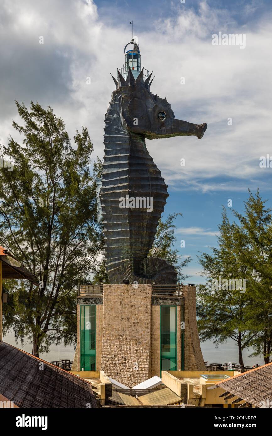 Miri, Sarawak, Malaysia: The iconic Seahorse Lighthouse at the ...