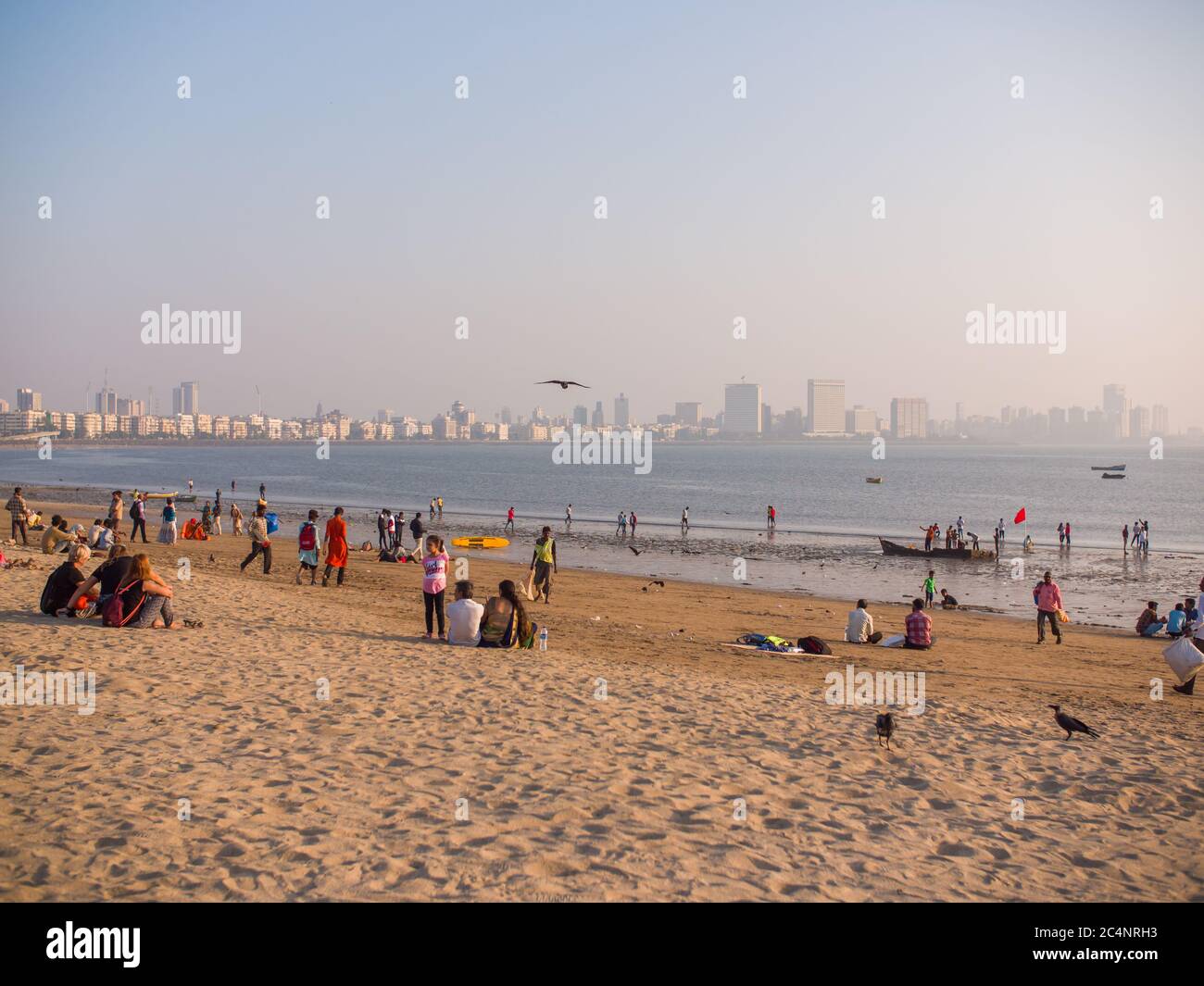 Chowpatty beach sunset hi-res stock photography and images - Alamy