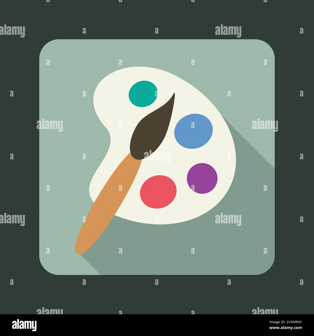 Palette icon simple flat design Stock Vector Image & Art - Alamy