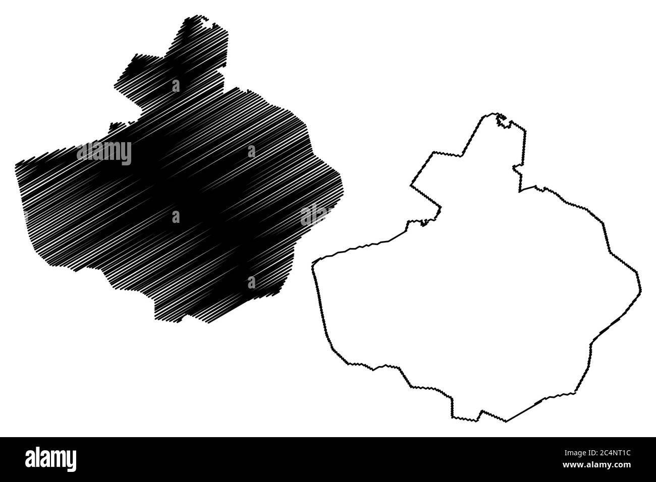 Nagpur City (Republic of India, Maharashtra State) map vector ...