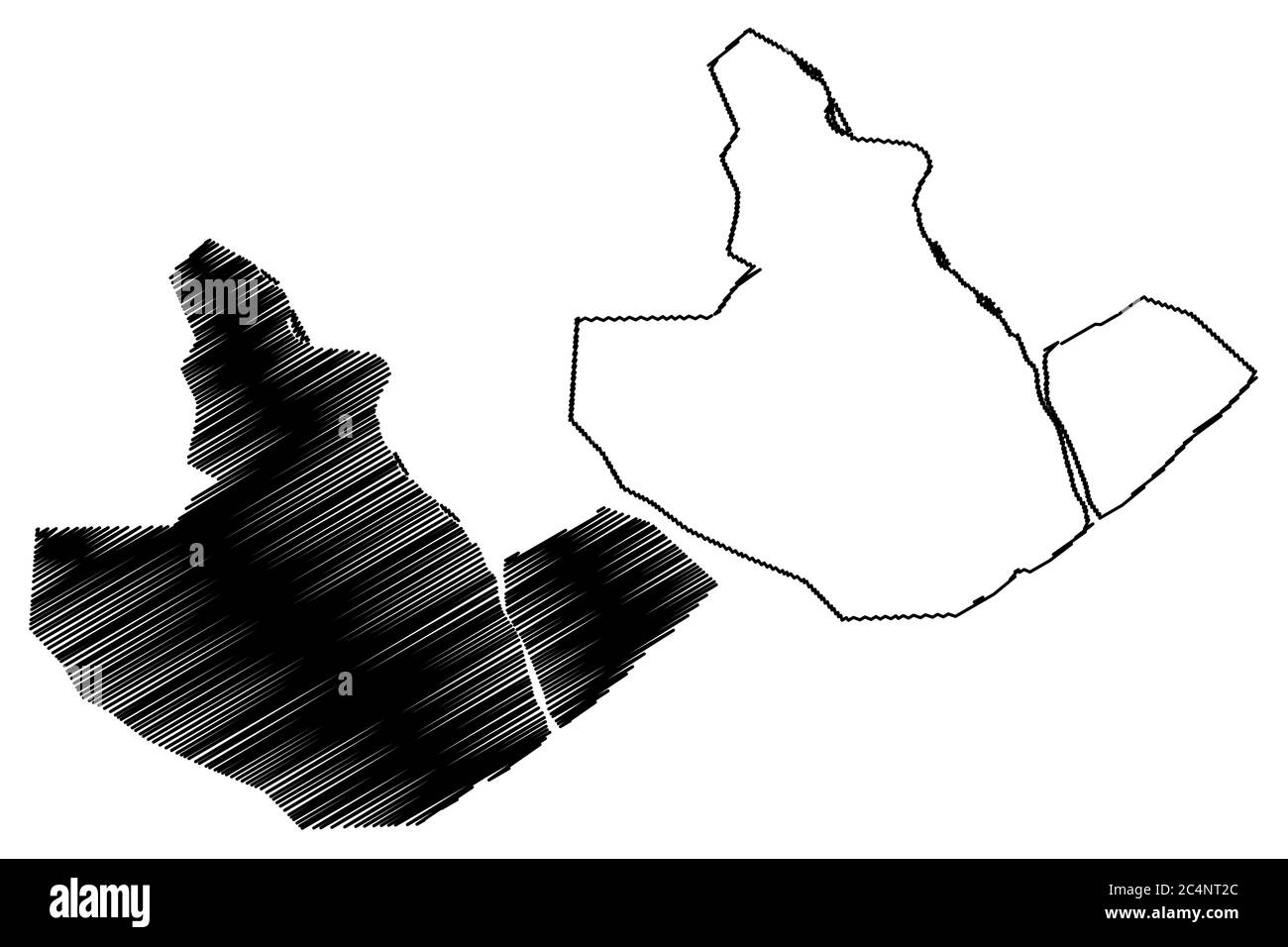 Moradabad City (Republic of India, Uttar Pradesh State) map vector ...