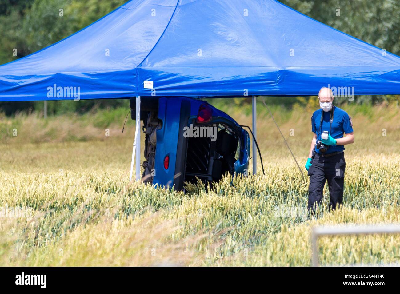 A police tent on church road hi-res stock photography and images - Alamy