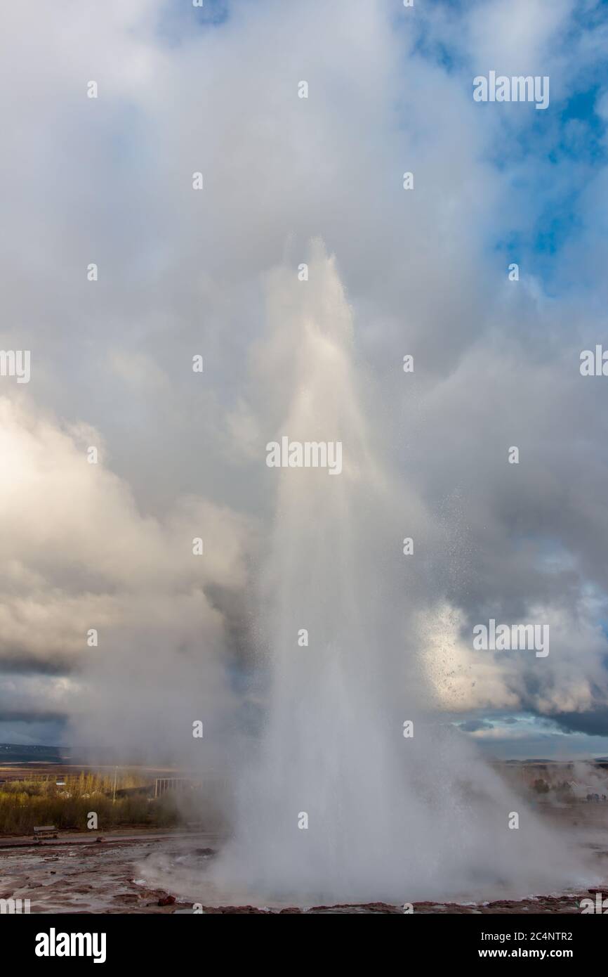 Geysir in Iceland – A Majestic Display of Nature's Power Stock Photo ...