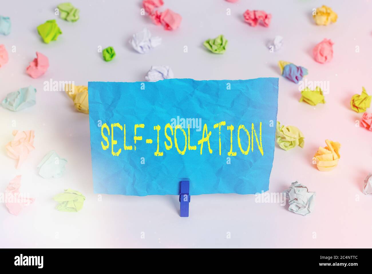 Conceptual hand writing showing Self Isolation. Concept meaning ...