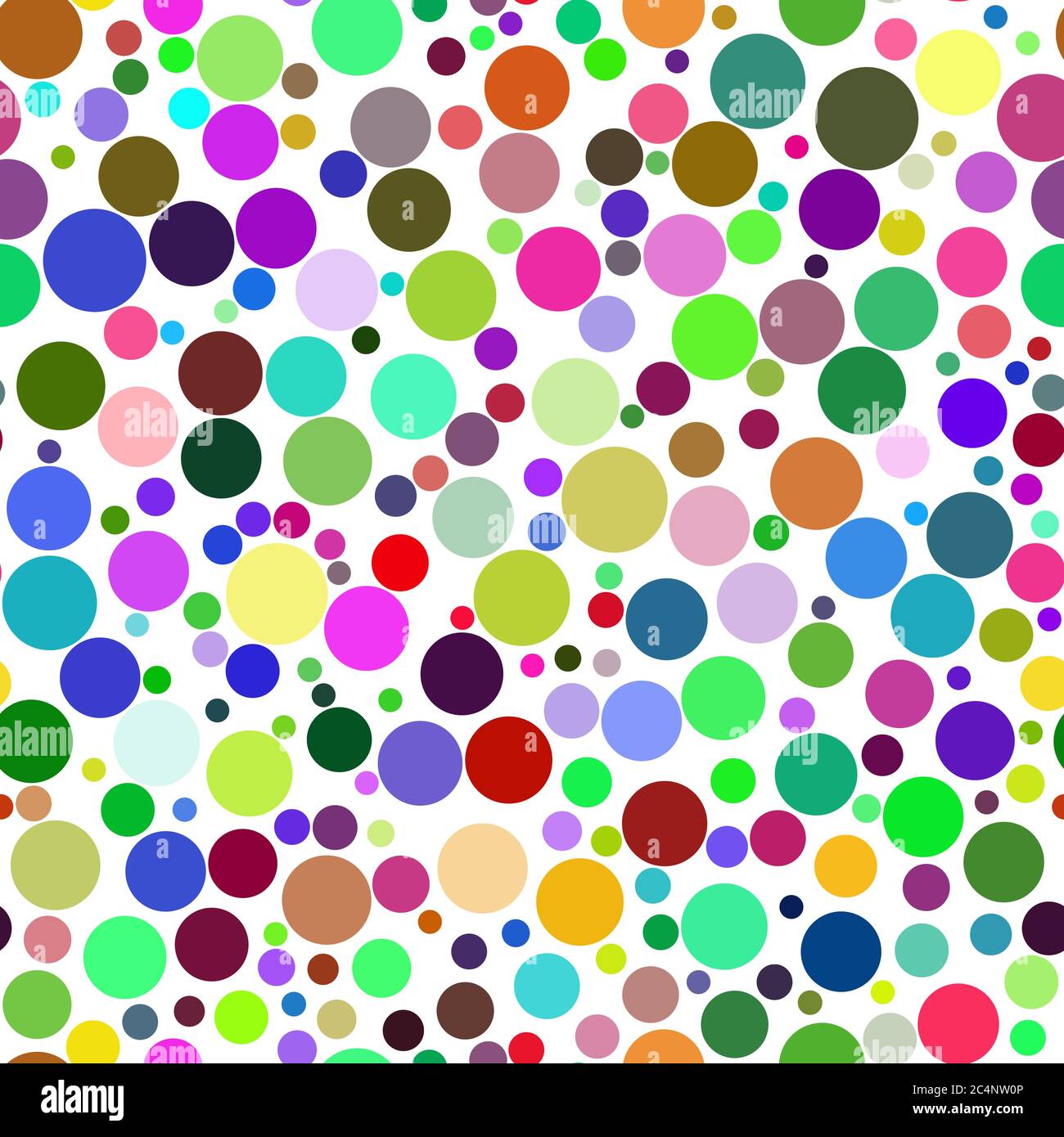 Abstract seamless pattern of circles of different sizes in various ...