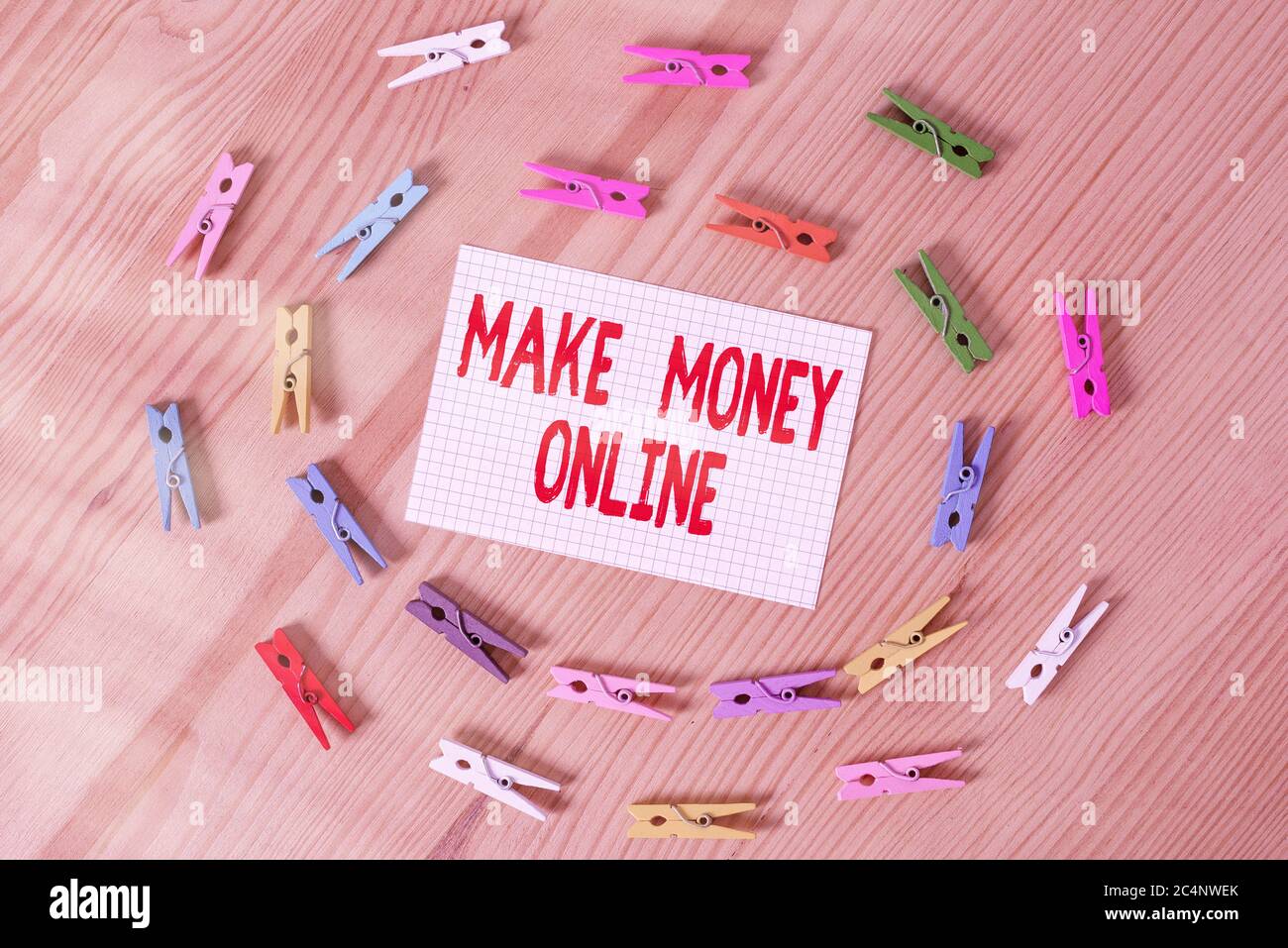 Text sign showing Make Money Online. Business photo text Get paid earn ...