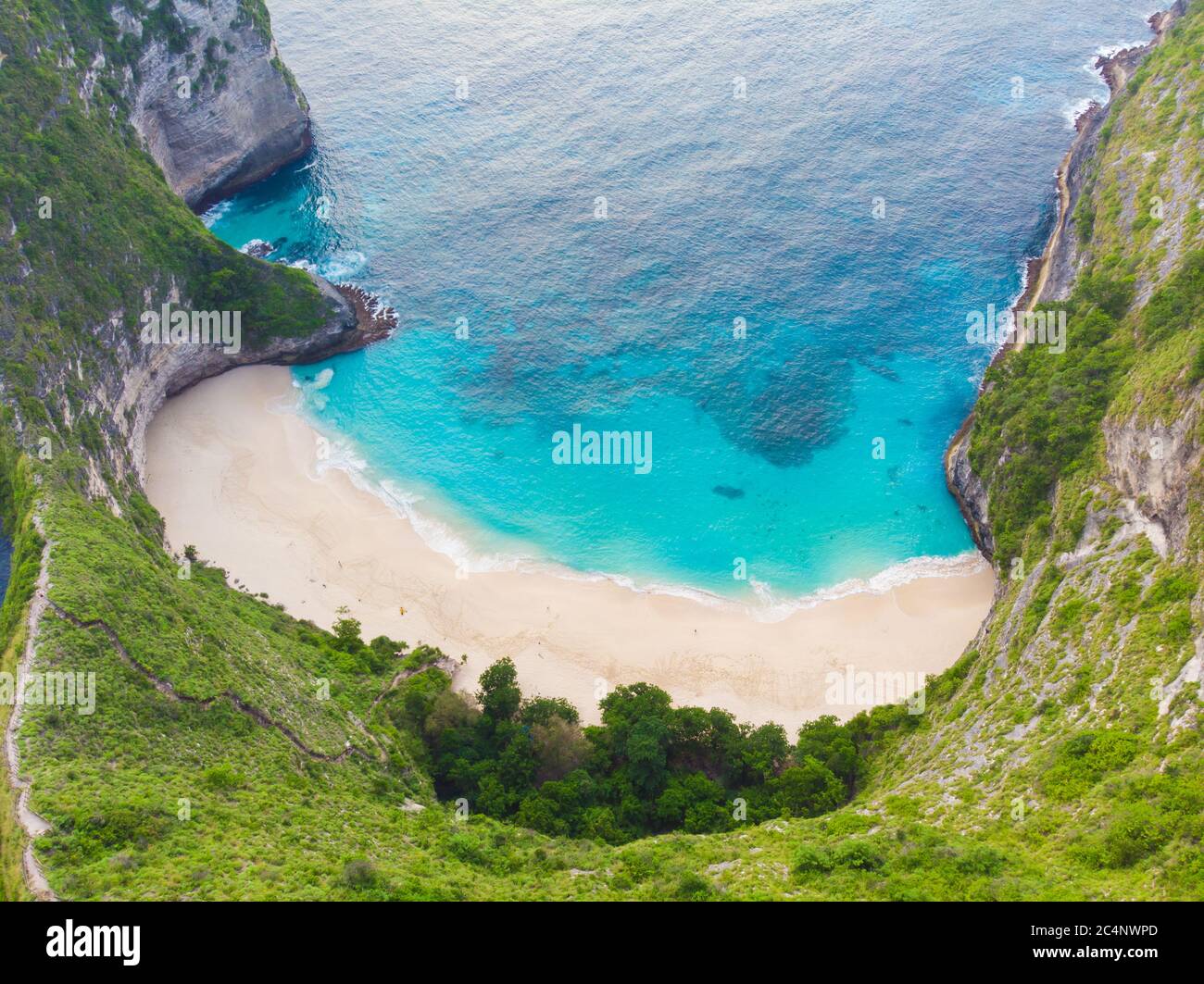 Beautiful viewpoint of Kelingking beach in Nusa Penida island, Bali ...