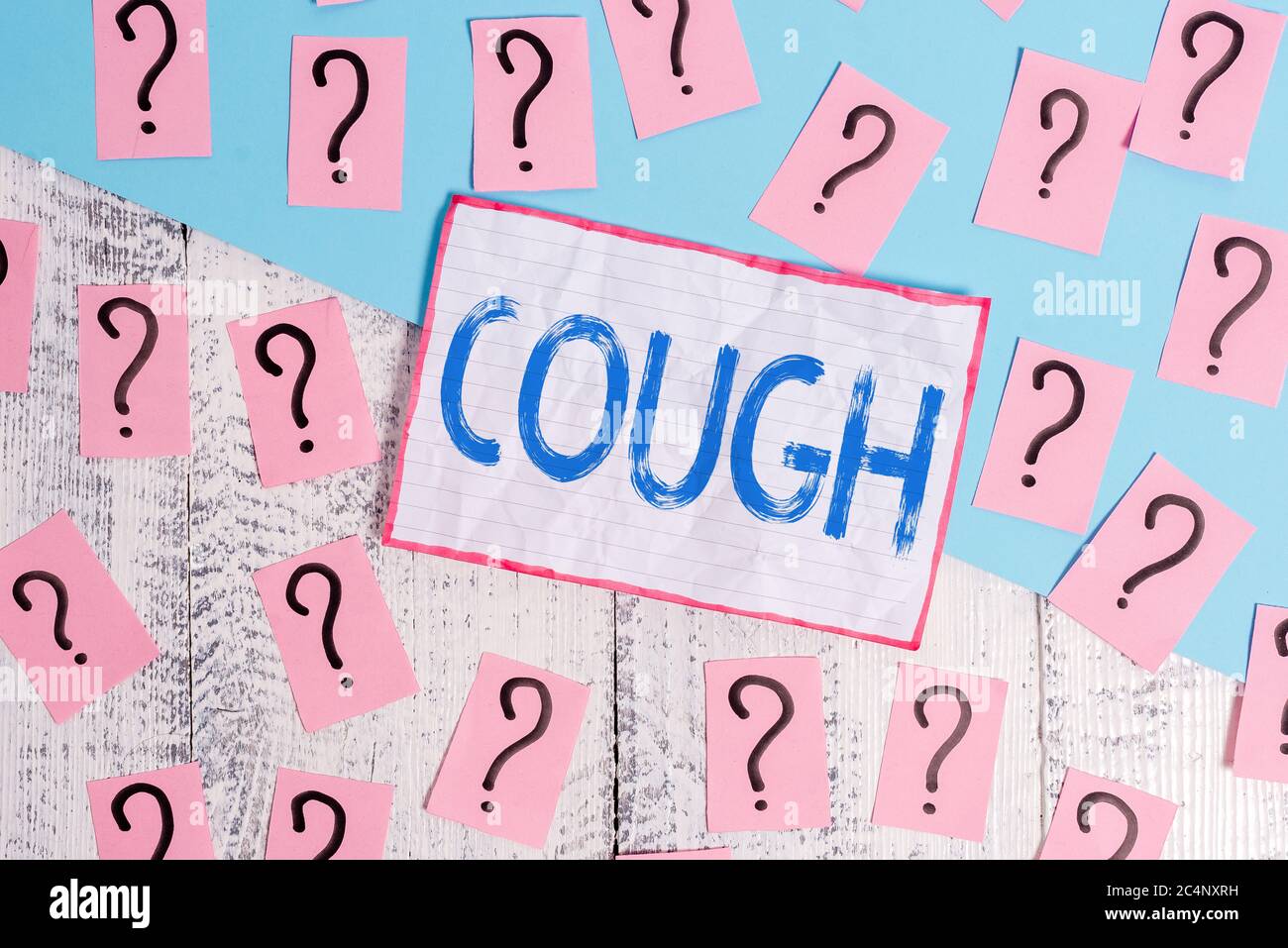 Handwriting text Cough. Conceptual photo sudden expulsion of air ...
