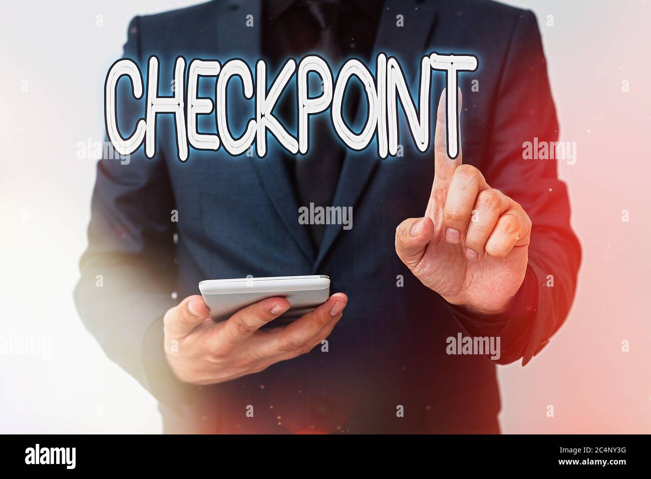 Writing note showing Checkpoint. Business concept for manned entrance ...